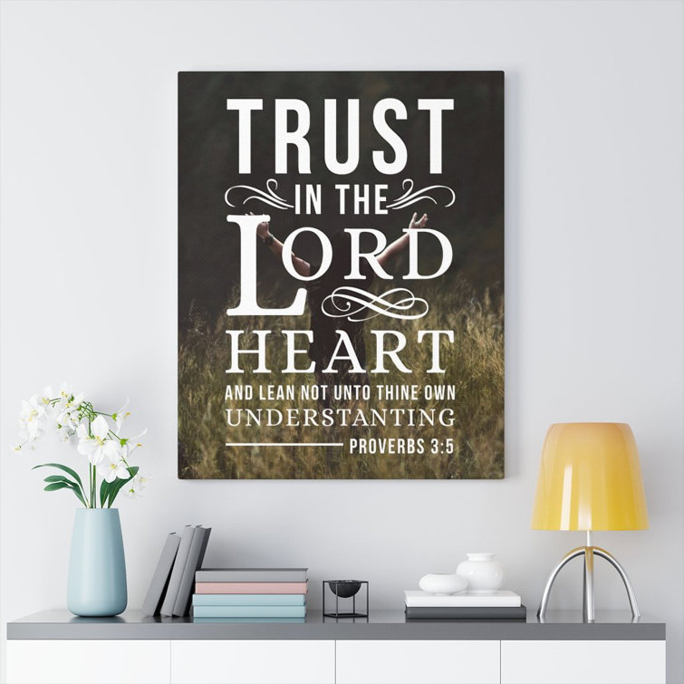 Express Your Love Gifts Scripture Canvas Trust In The Lord Proverbs 3:5 Christian Wall Art Bible ...
